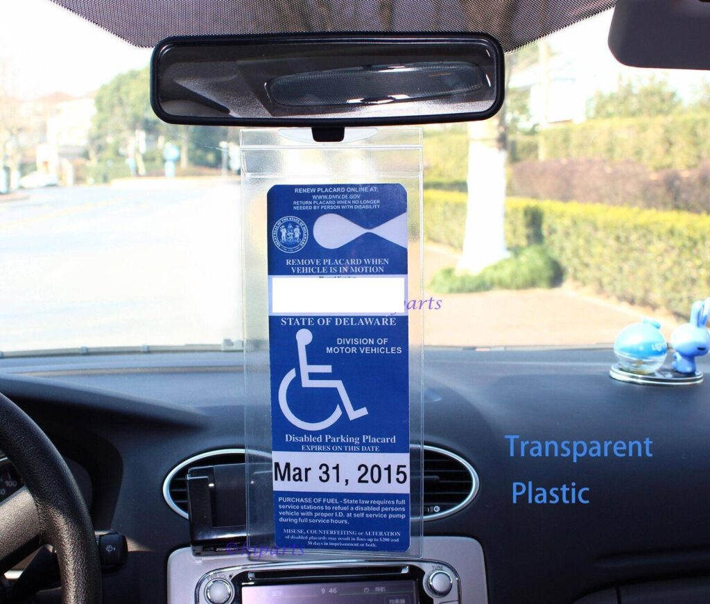 Durable Clear Plastic Handicap/Disability Placard Holder – Protect and ...